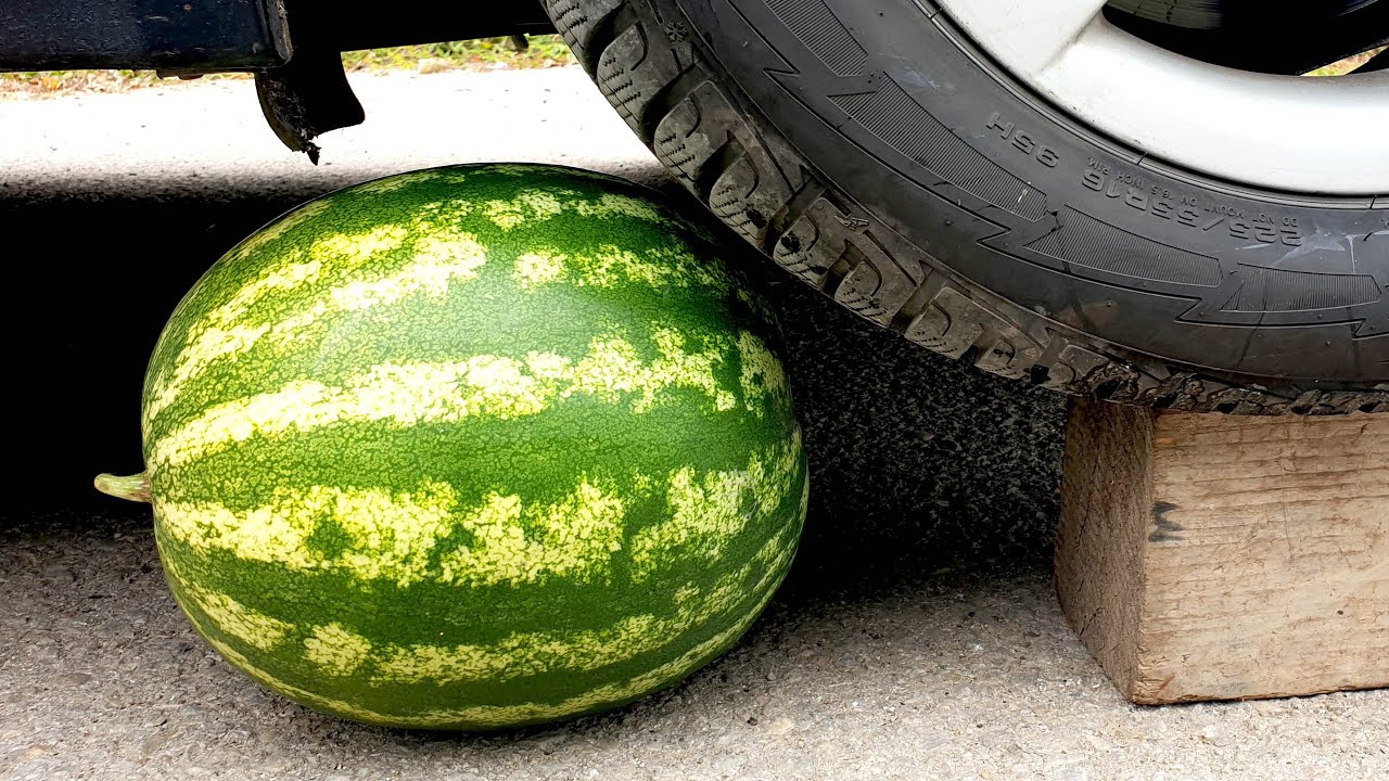 Crushing Crunchy & Soft Things by Car! EXPERIMENT CAR vs WATERMELON