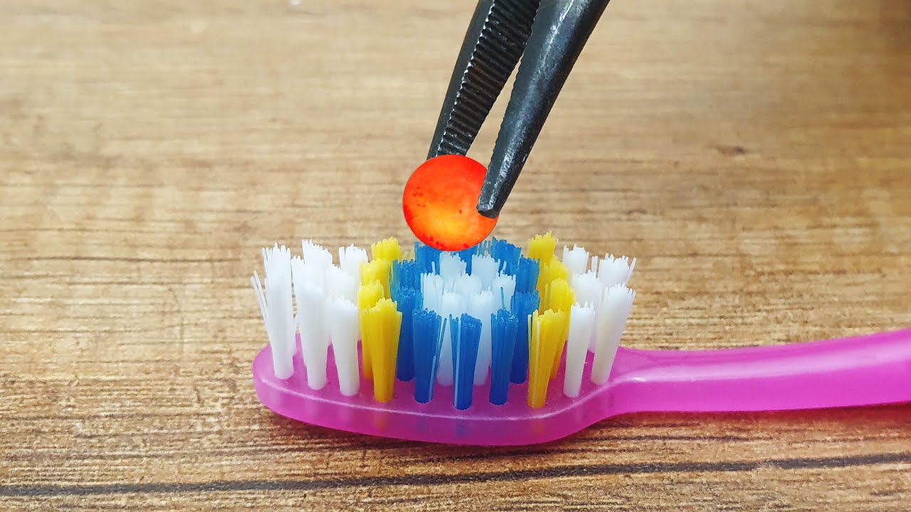EXPERIMENT MINI METAL BALL 1200 Degree vs Toothbrush