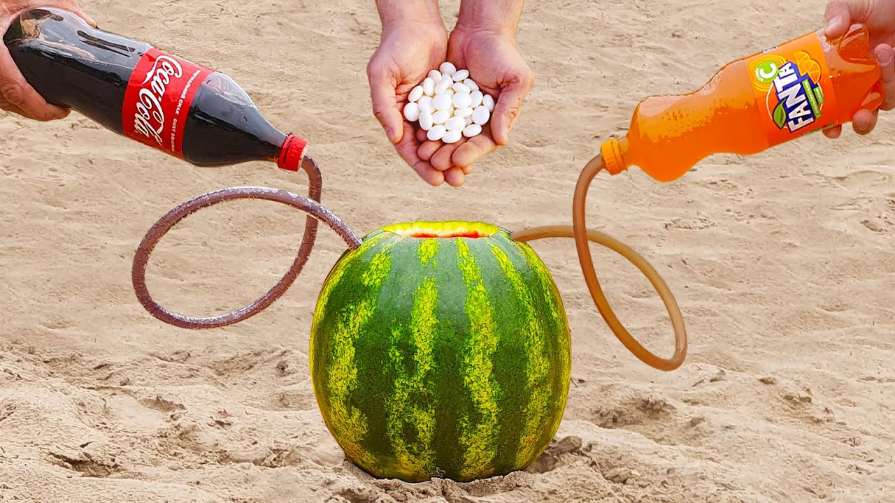 Experiment: Coca-Cola and Fanta vs Watermelon