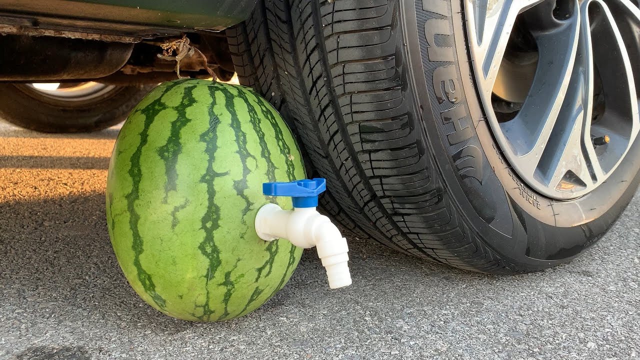 Experiment Car vs Watermelon Juice | Crushing Crunchy & Soft Things by ...