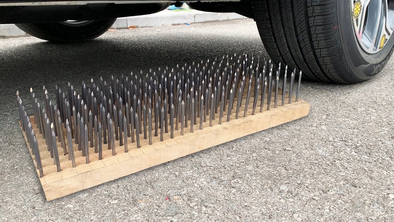 Experiment Car vs 200 Nails | Crushing Crunchy & Soft Things by Car ...