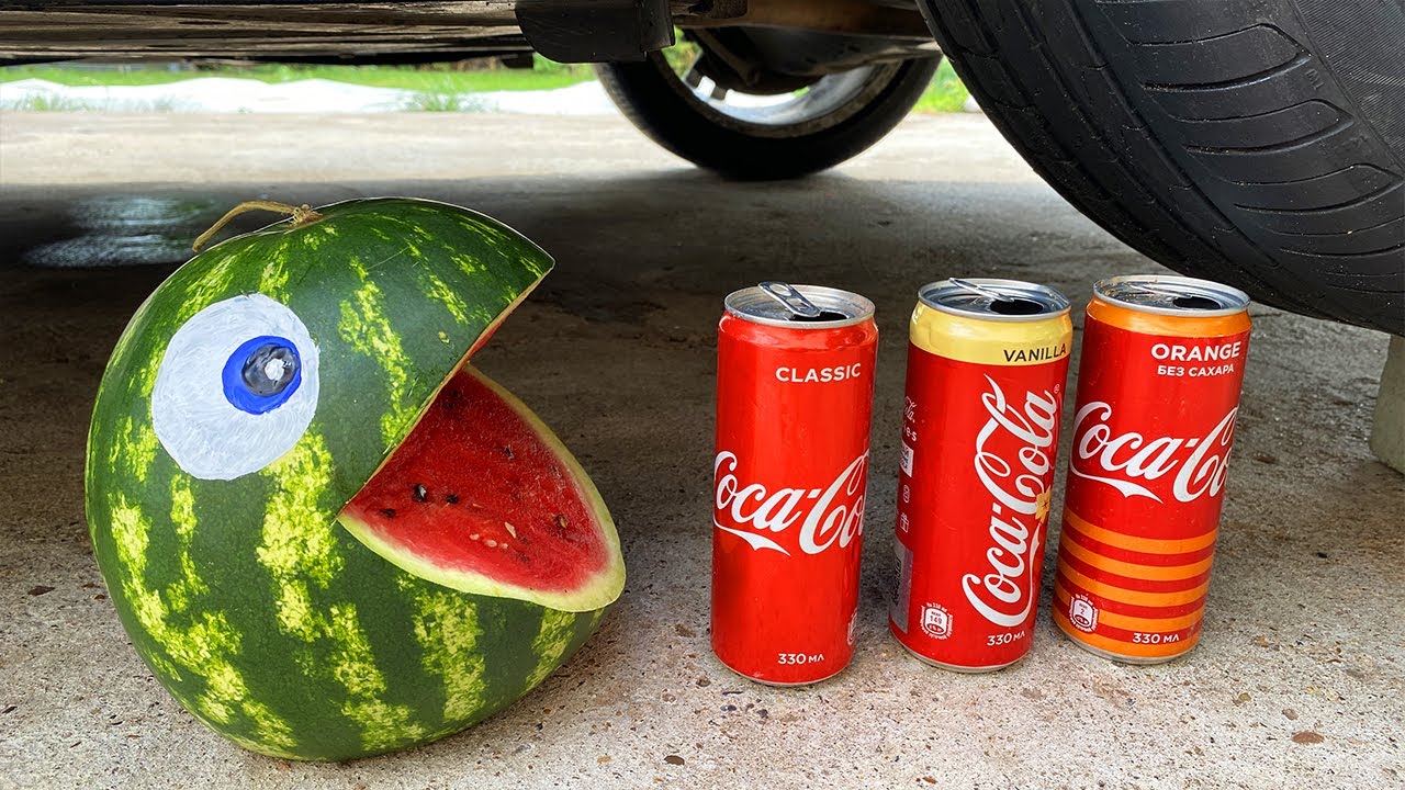 Crushing Crunchy & Soft Things by Car! Experiment Car Vs Pacman ...