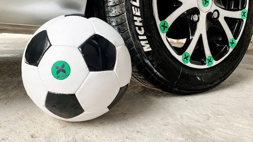 Crushing Crunchy & Soft Things by Car! EXPERIMENT CAR VS BALL