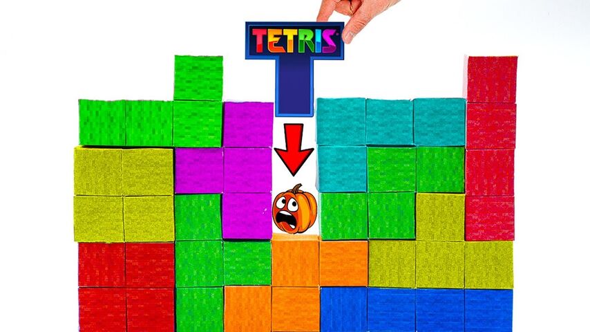 Playing Tetris With Minecraft Blocks ! | %100 SATISFYING