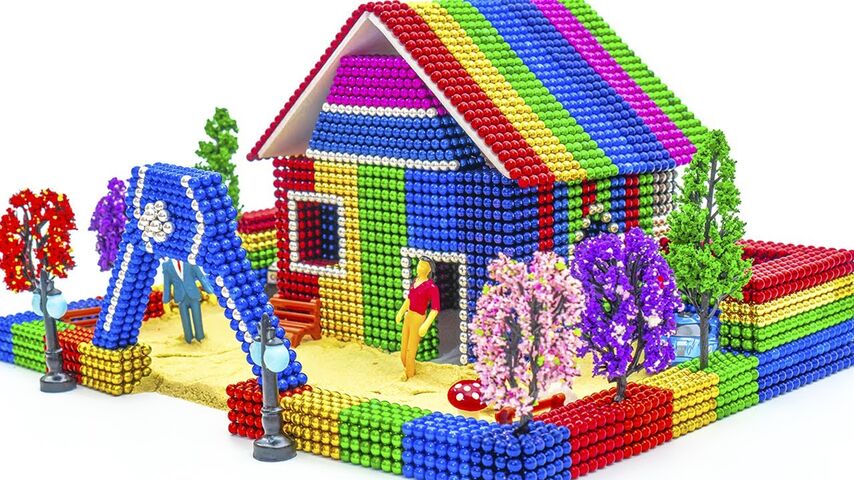 DIY | How to Make a Beautiful House with Magnetic Balls (ASMR) Satisfying