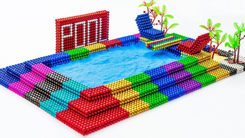 DIY | How to Make Swimming Pool with Magnetic Balls (ASMR) Satisfying