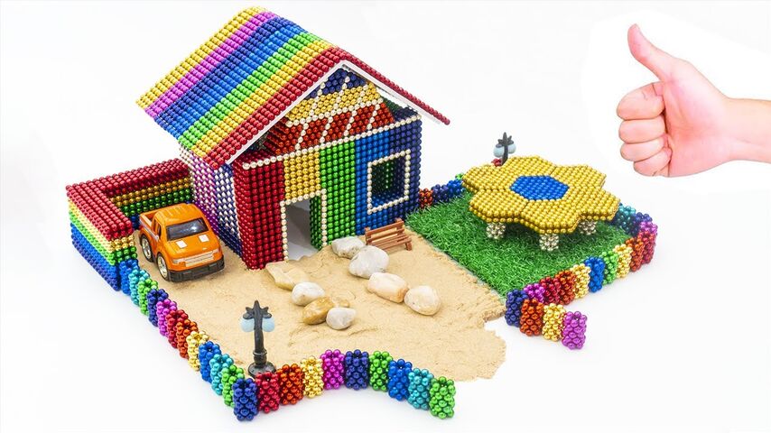 DIY | How to Build Country House with Magnetic Balls (ASMR) Satisfying