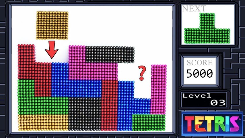 Making Tetris From Magnetic Balls 3rd Version So Satisfying 7116