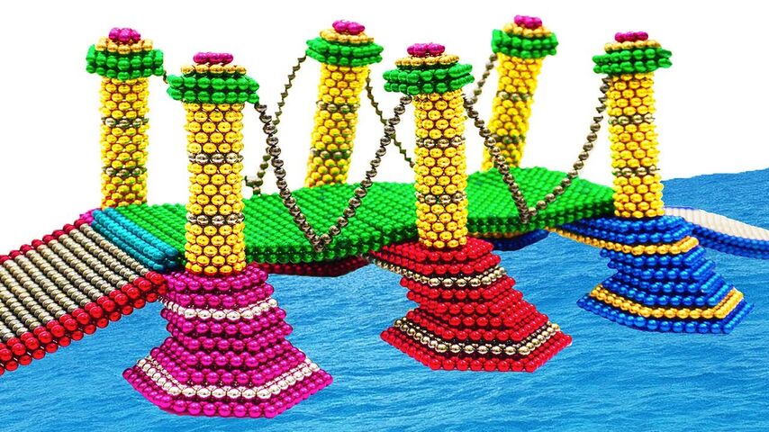 DIY | How to Build Bridge with Magnetic Balls (ASMR) Satisfying