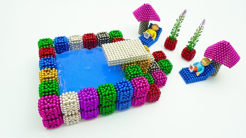 DIY | How To Make Beautiful Swimming Pool with Magnetic Balls (ASMR) #2