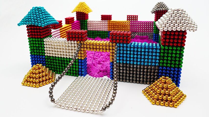 DIY - Build Castle with Magnetic Balls (Satisfying) - Magnet Balls