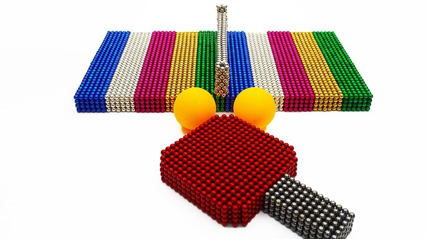 DIY - How To Make Ping Pong Table With MagneticBalls (ASMR)