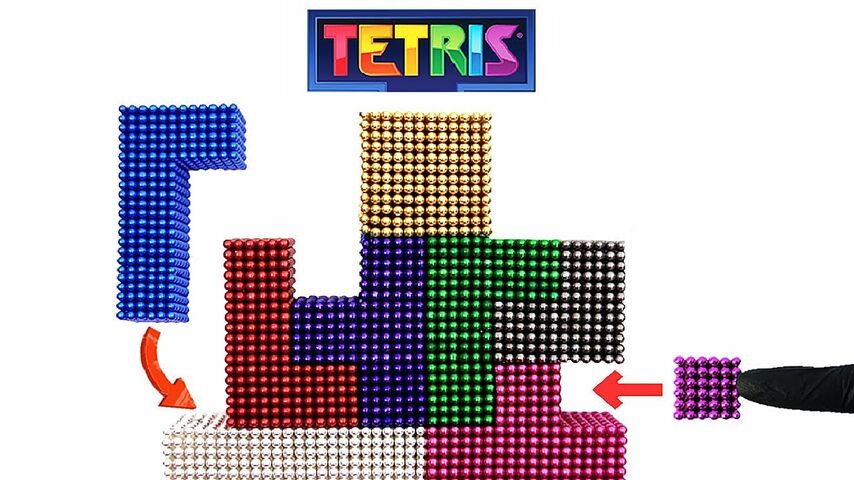 Making Tetris from Magnetic Balls | So Satisfying!