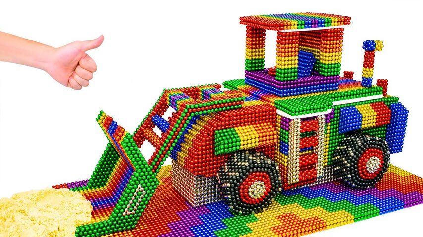 DIY - Build Amazing Bulldozer Construction Vehicle With Magnetic Balls ...