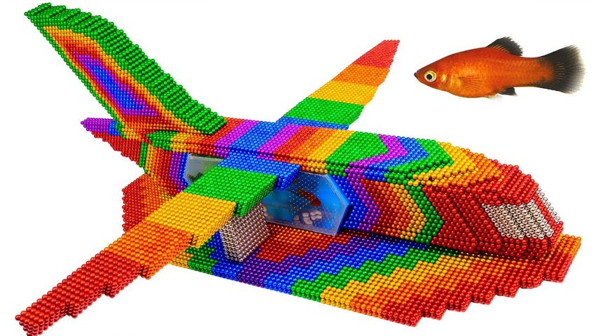 Most Creative - Build Airplane Aquarium Fish Tank With Magnetic Balls ...
