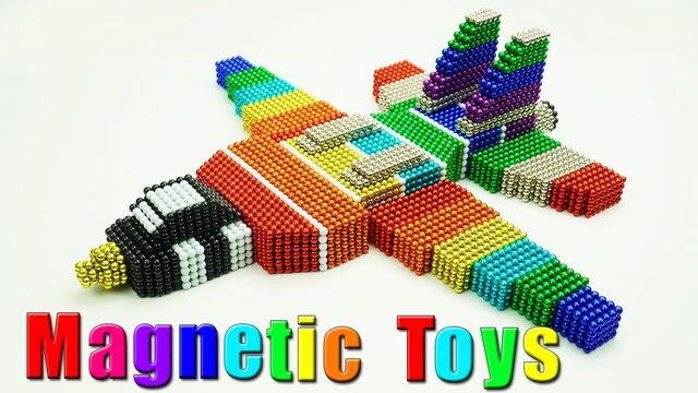 DIY - How to Make AIR CRAFT from Magnetic Balls (ASMR) - Magnetic Toys 4K