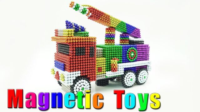 DIY How to Make Fire Truck from Magnetic Balls (Satisfying) - Magnetic Toys
