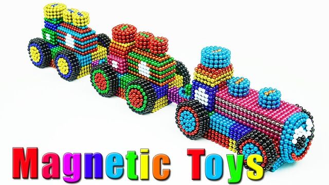 DIY How to Make Amazing Train from Magnetic Balls (ASMR) - Magnetic Toys 4K