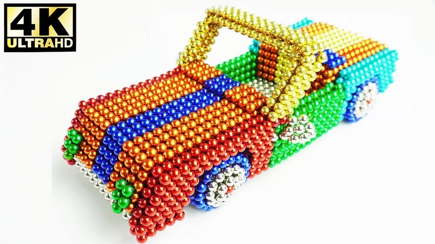 DIY - How to Make a Car from Magnetic Balls (ASMR) - Magnetic Toys 4K