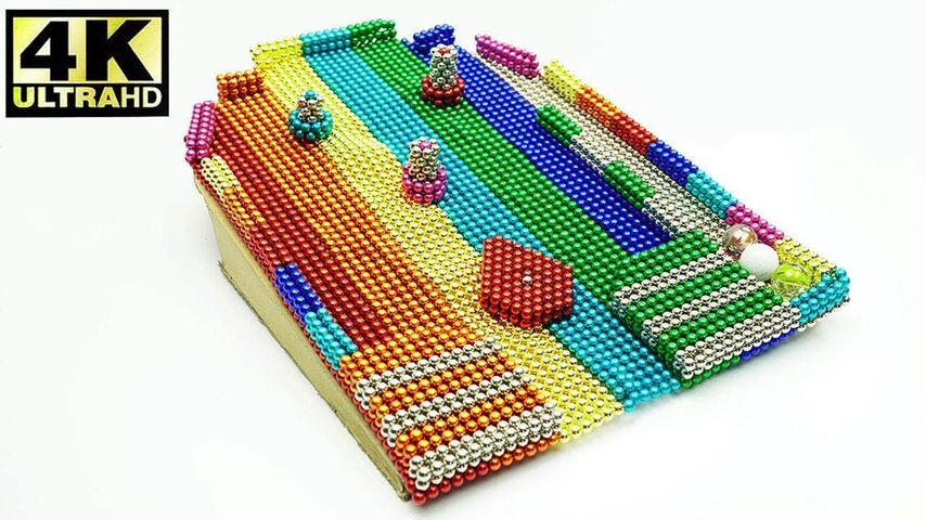 DIY - How to Make Marble Pinball Game from Magnetic Balls (Learn Colors ...
