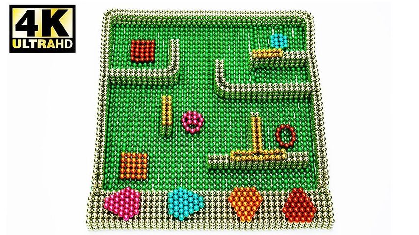 DIY - How to Make Marble Game from Magnetic Balls (ASMR) - Magnetic Toys 4K