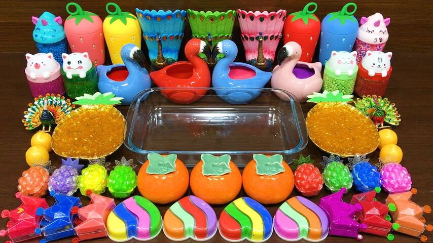 Making Slime With SWAN ! Mixing Random Things into Slime | Satisfying #725