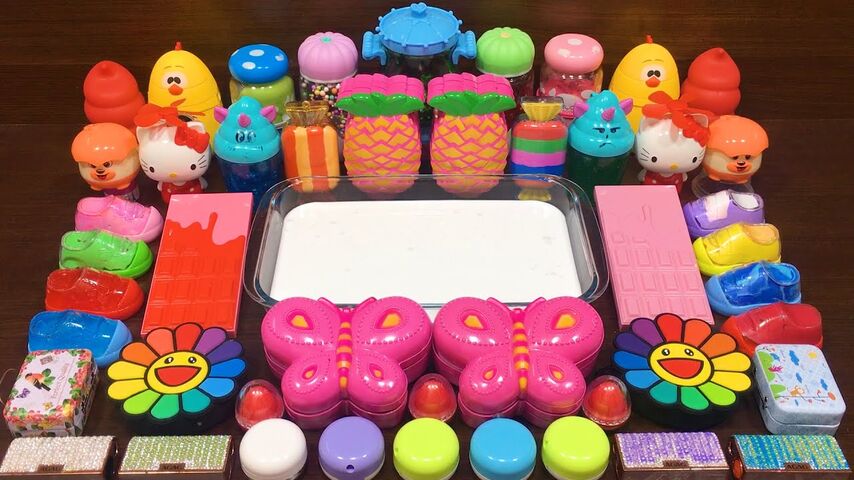 Mixing Random Things into GLOSSY Slime | Satisfying Slime Videos #626