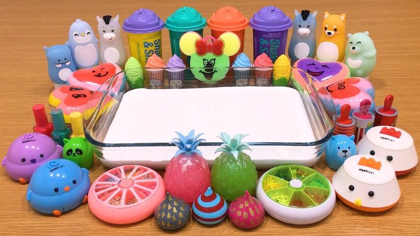 Mixing Random Things into Glossy Slime #3 !!! Slime Smoothie ...