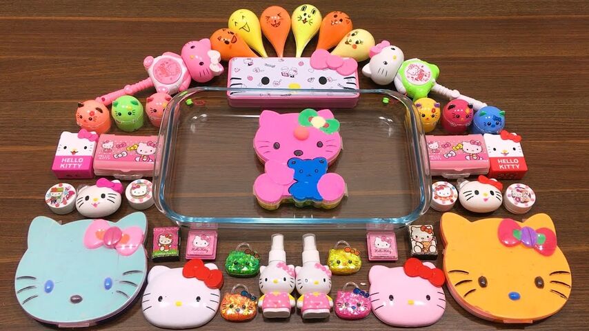 Special Series Hello Kitty Slime! Mixing Random Things into Handmade ...