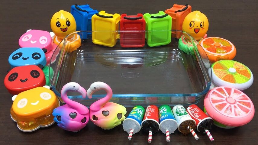 Mixing Random Things into Store Bought Slime ! SlimeSmoothie Satisfying ...