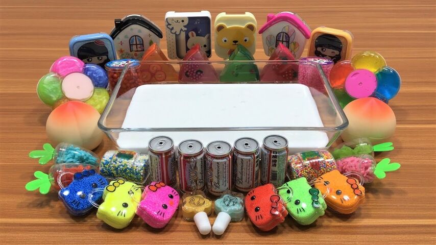 Mixing Random Things into Glossy Slime !! Satisfying Slime Videos