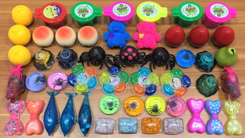 Mixing all my Store Bought Slimes !!! Slimesmoothie Relaxing Satisfying ...