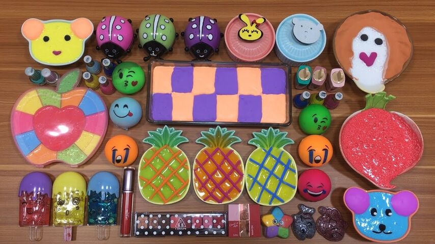 Mixing Makeup into Slime !!! SlimeSmoothie Satisfying Slime Videos