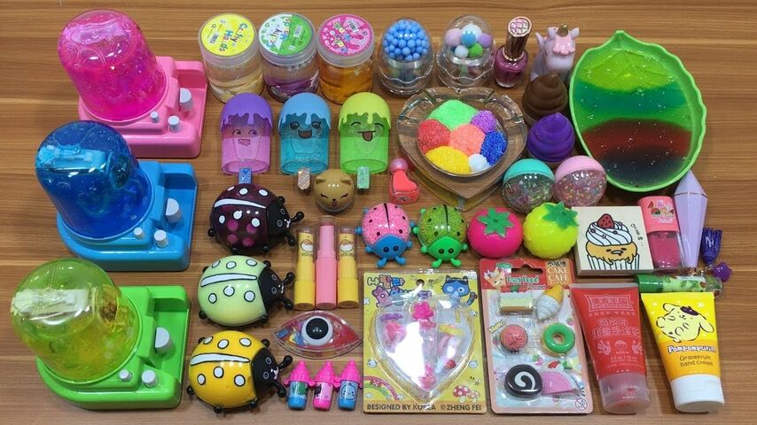 Mixing Random Things into Store Bought Slime !!! Slimesmoothie ...