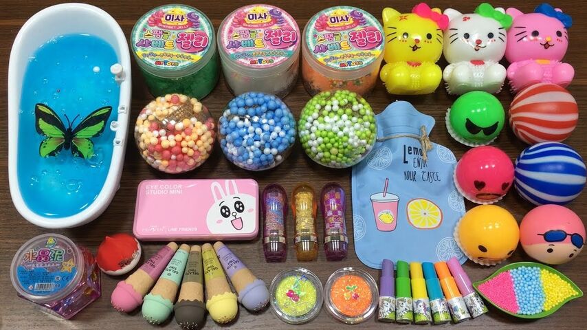 Mixing Makeup and Floam into Slime !!! Slimesmoothie Satisfying Slime ...