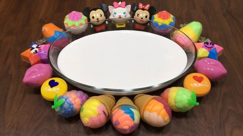 Mixing Makeup and Floam into Fluffy Slime !!! Slimesmoothie Satisfying ...