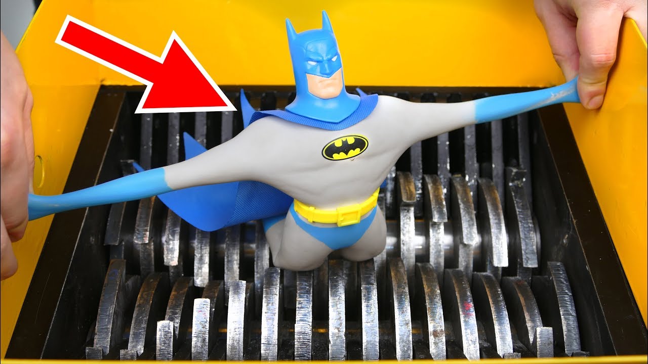 SHREDDING STRETCH BATMAN TOY! AMAZING VIDEO!