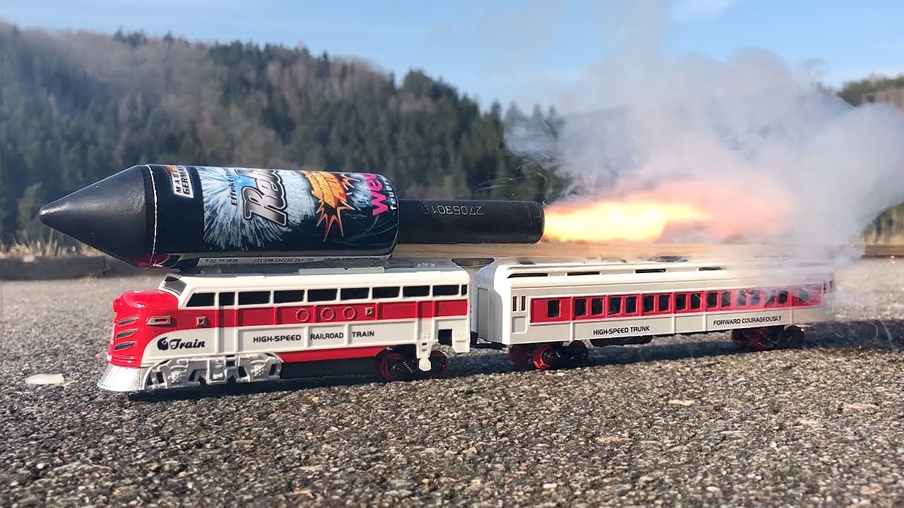 Rocket powered RC Train !! Speed Launch Toy Railway