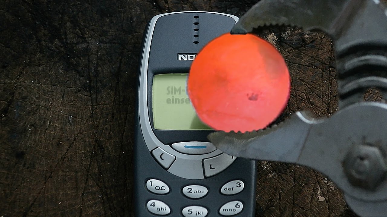 NOKIA 3310 VS RED HOT STEEL BALL! Will It Survive?