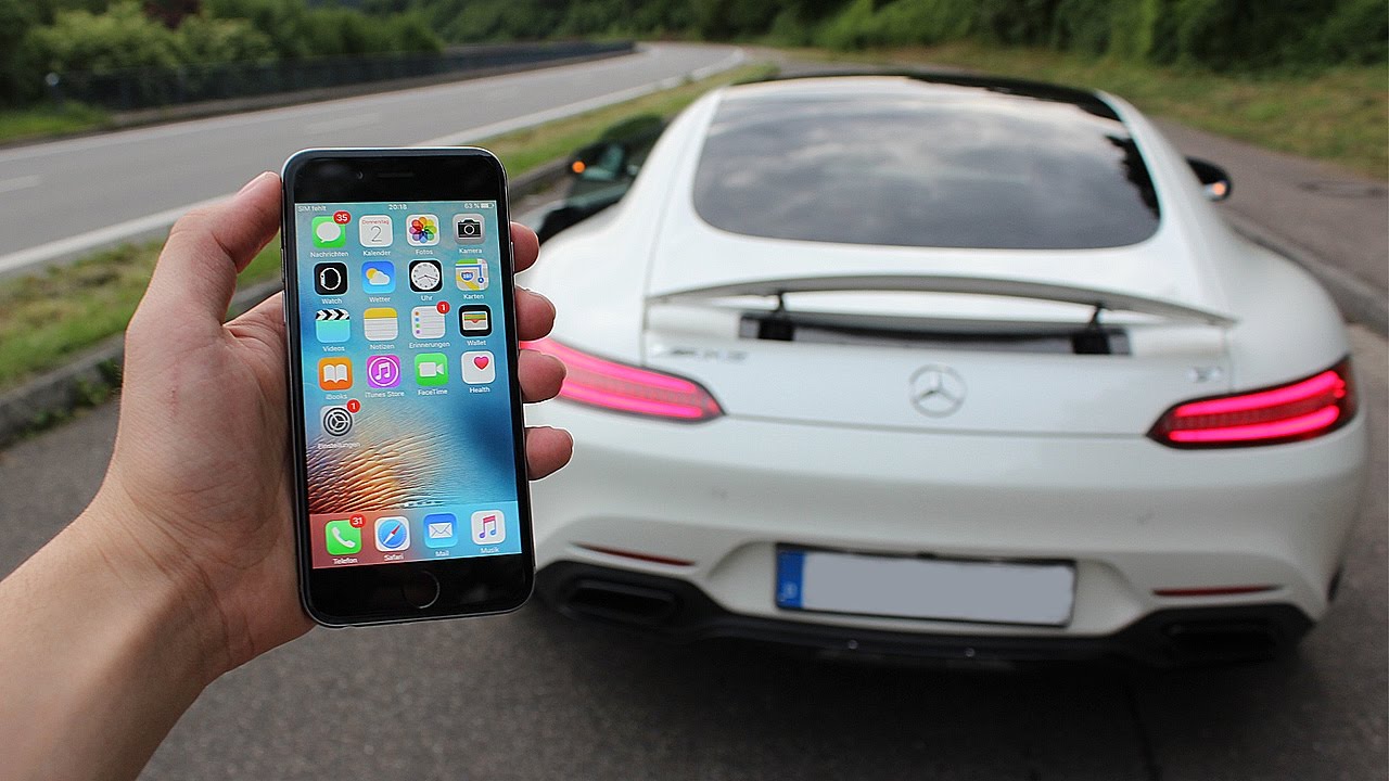 MERCEDES AMG GT FÄHRT ÜBER IPHONE 6!
