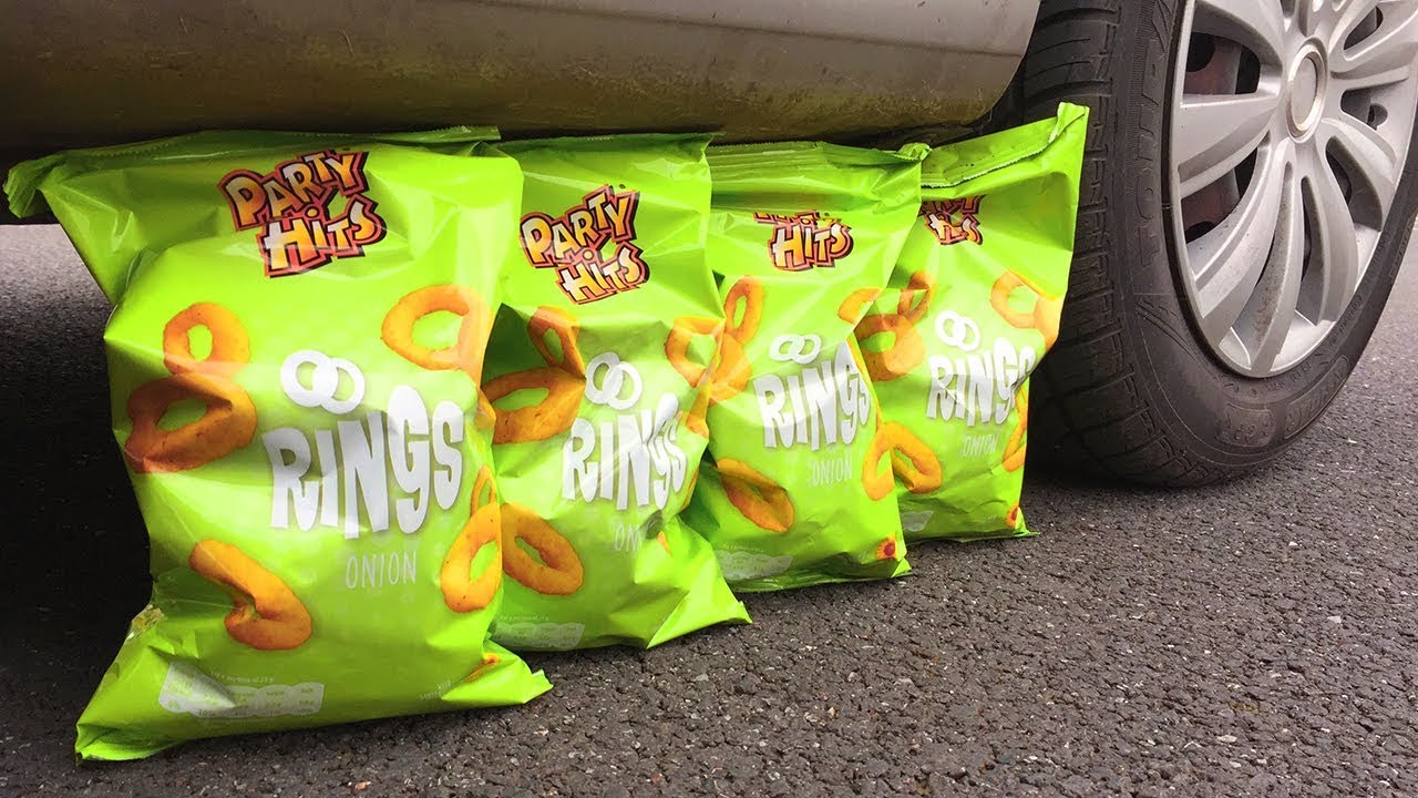 Experiment Car vs GREEN Chips | Crushing Crunchy & Soft Things by Car