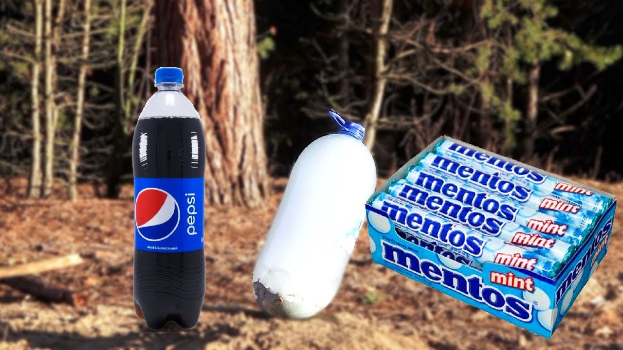 EXPERIMENT COCA СOLA AND MENTOS VOLCANO