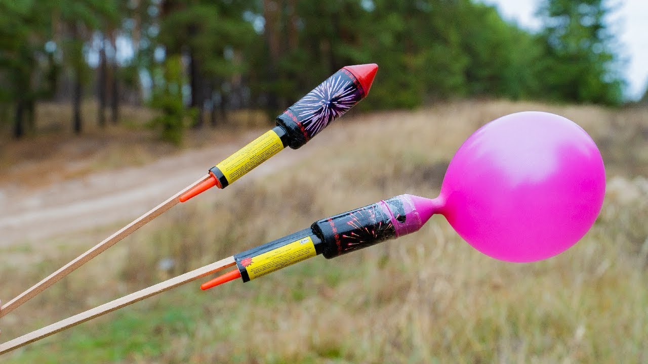 Experiment Flying Pepsi and XXL Rocket Ballon
