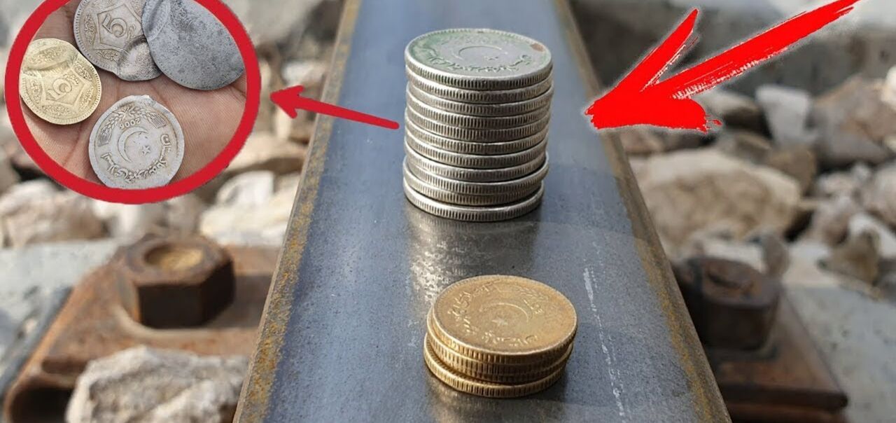 Experiment: Train vs Coins Crushing Test SATISFYING VIDEO