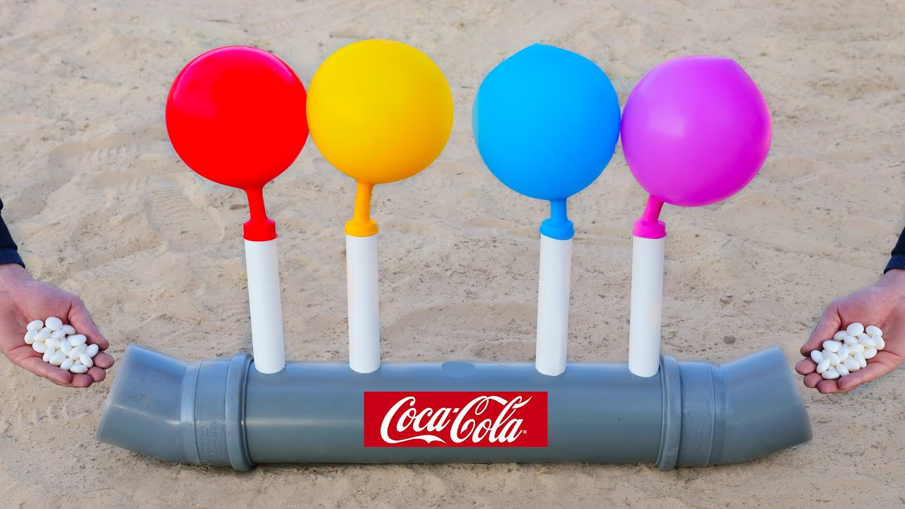 Awesome Reactions with Coca-Cola and Mentos - Volcano Eruption