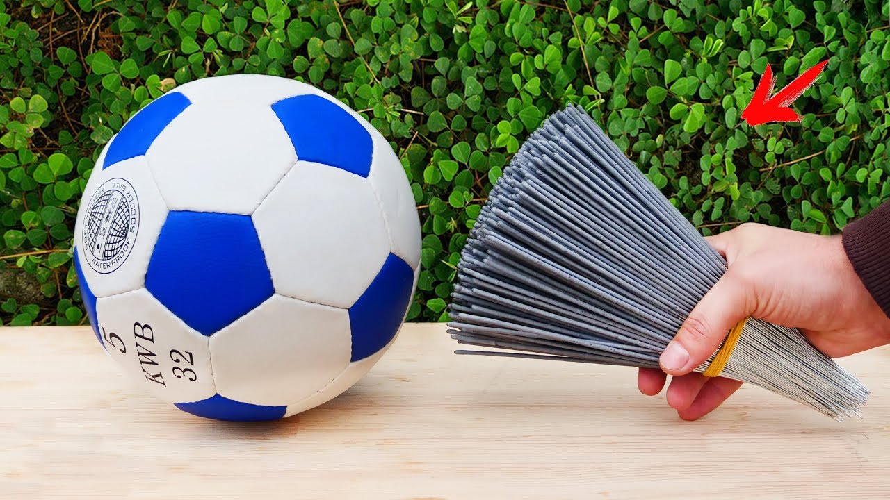 EXPERIMENT: A lot of Sparklers vs SOCCER BALL