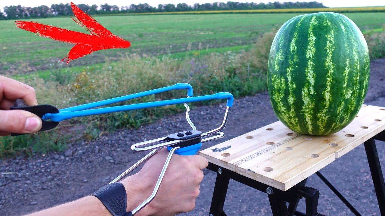 EXPERIMENT: SLINGSHOT VS WATERMELON