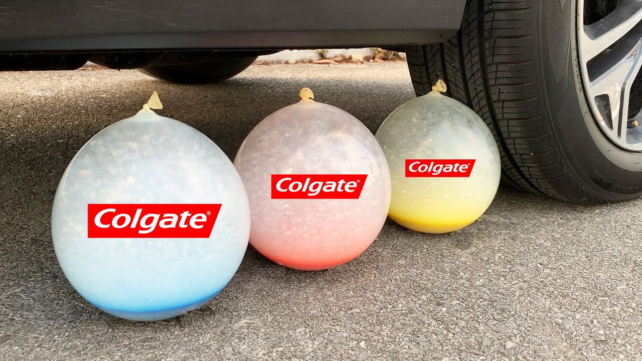 Experiment Car vs Colgate Toothpaste vs Balloons | Crushing Crunchy ...