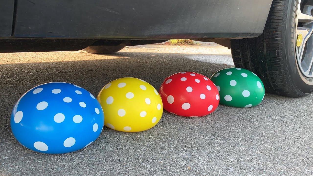 Experiment Car vs Water Balloons vs Watermelon | Crushing Crunchy ...