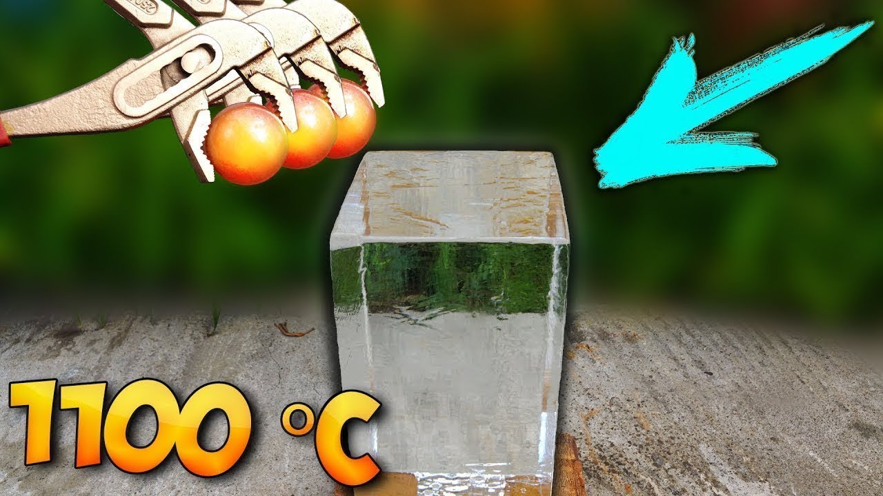 EXPERIMENT: GIANT ICE BLOCK VS 3 GLOWING 1100 DEGREE BALLS!
